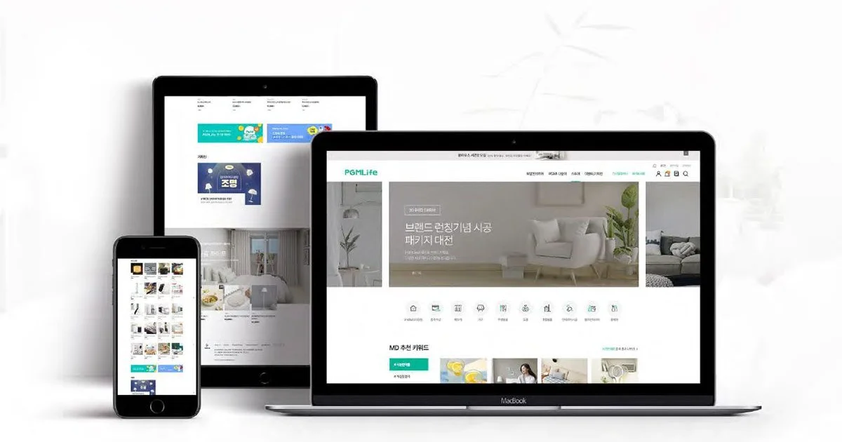 가구 조명쇼핑몰 피지엠라이프 맞춤개발쇼핑몰erp홈페이지랜딩페이지 숨고 숨은고수