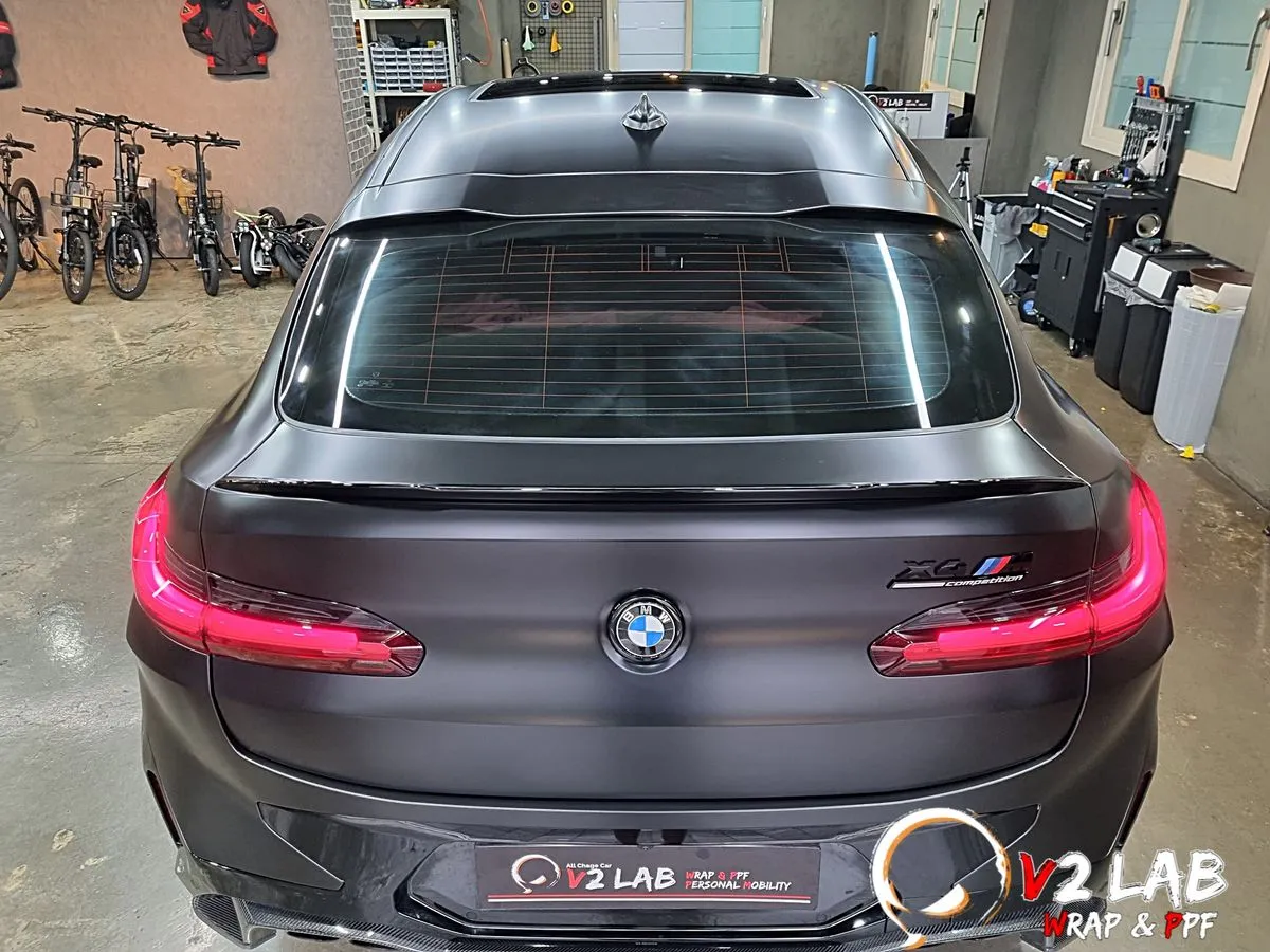 Bmw X4 M 전체 랩핑사틴블랙 V2랩 숨고 숨은고수