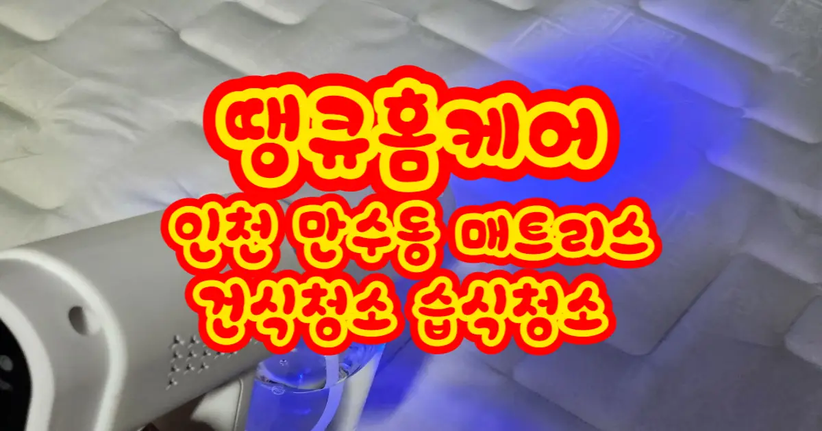 인천 만수동 매트리 건식청소 습식청소 땡큐홈케어 숨고 숨은고수