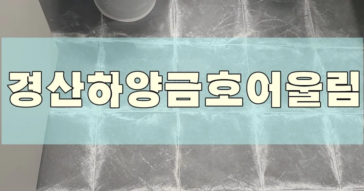 경산하양금호어울림 줄눈아재 숨고 숨은고수