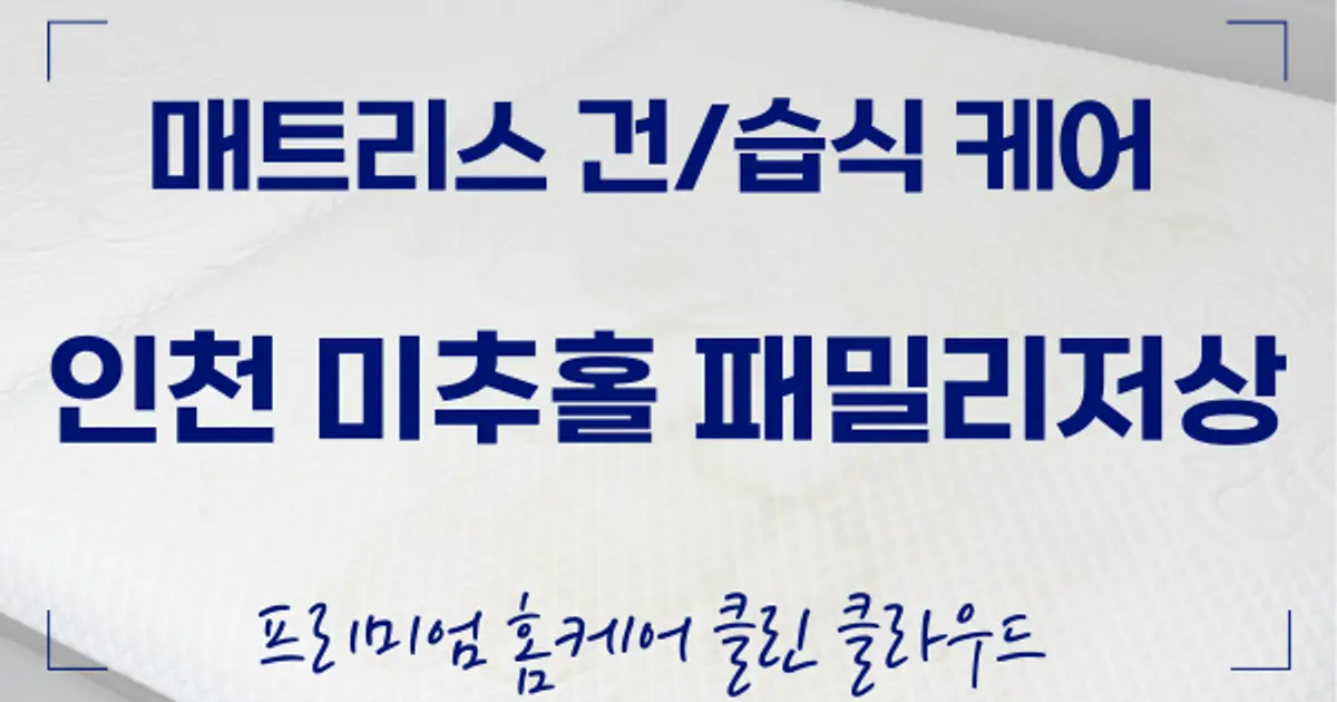 인천 미추홀 패밀리저상침대 매트리스 케어 클린클라우드 숨고 숨은고수