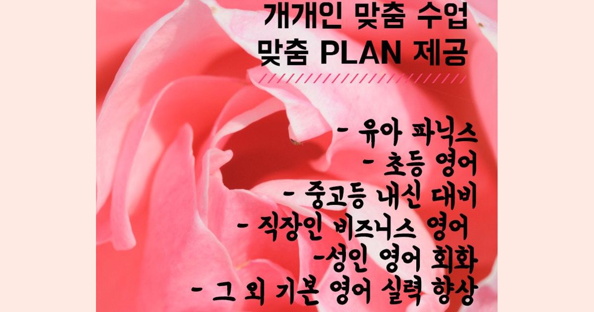 Personal Tutoring 곽아영 숨고 숨은고수