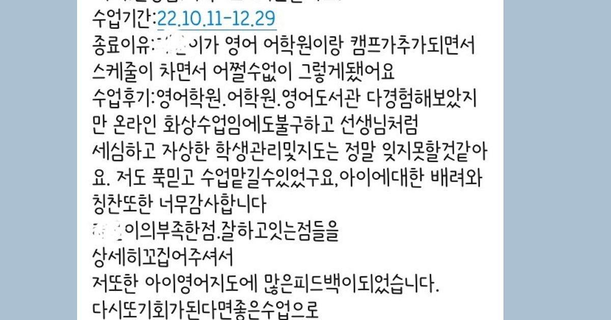 영어 원서 리딩 전혜빈 숨고 숨은고수