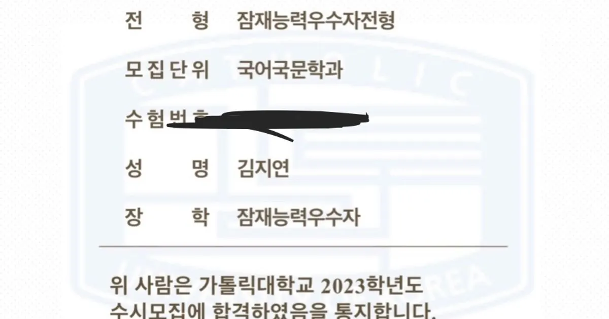 대입 수석 합격 증명 자료 김지연 숨고 숨은고수
