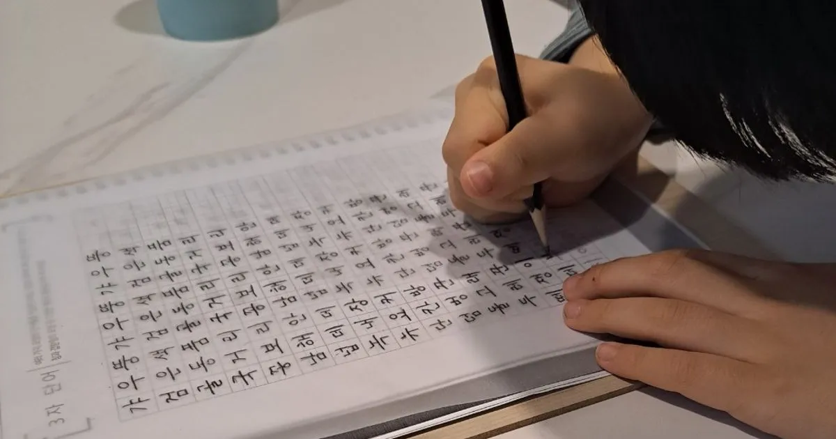 초등학교2학년 글씨교정 후 강기선 숨고 숨은고수