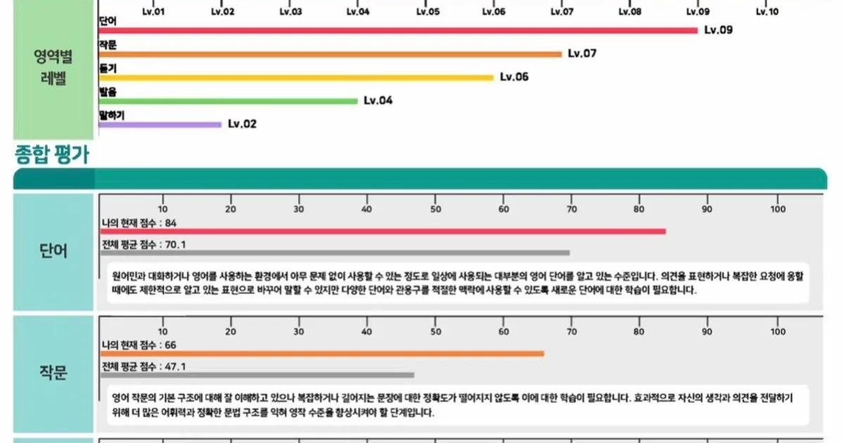 Ai 레벨테스트영어 레터클래스 숨고 숨은고수