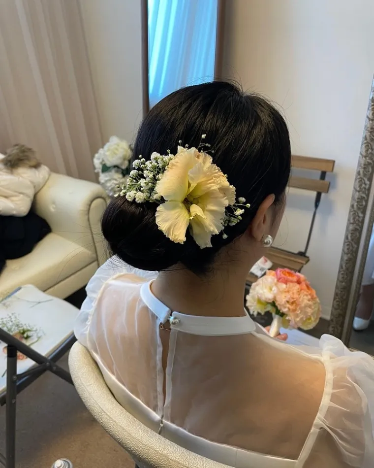 웨딩촬영 본식 헤어변형 아티스트 작업물 발라뷰티 숨고 숨은고수