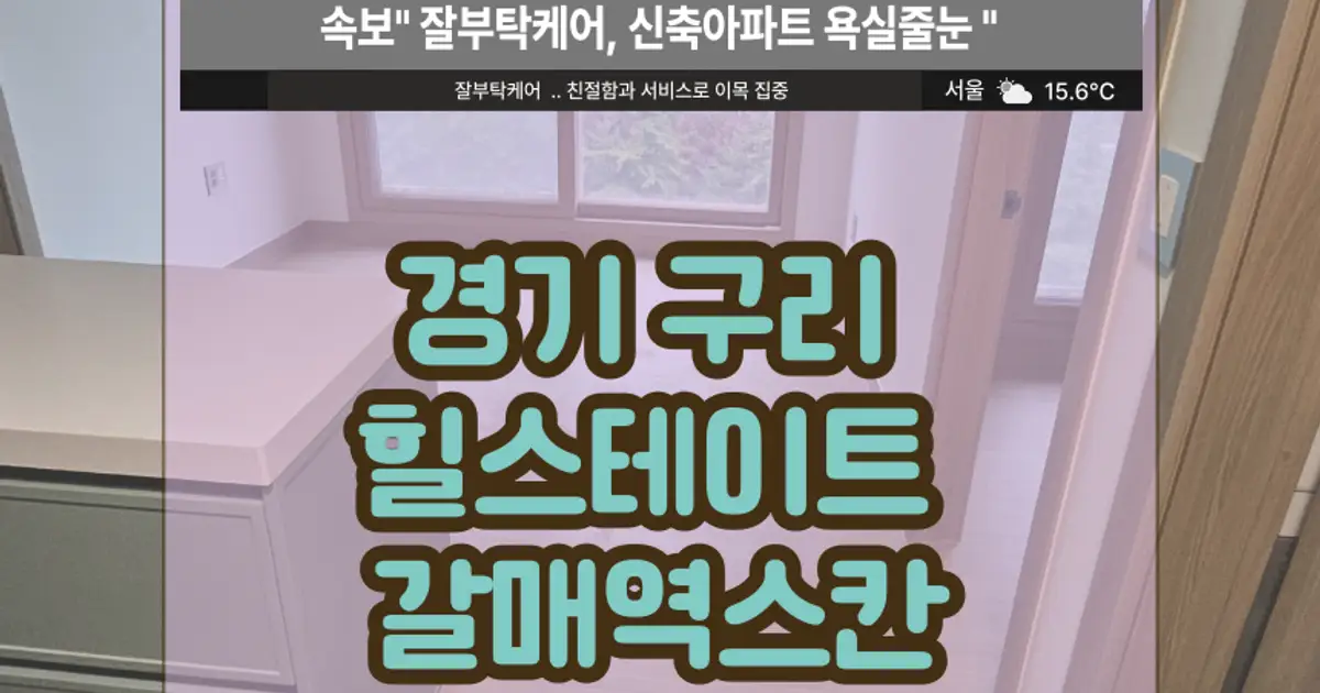경기구리 힐스테이트 스칸센 공동구매 잘부탁케어 숨고 숨은고수