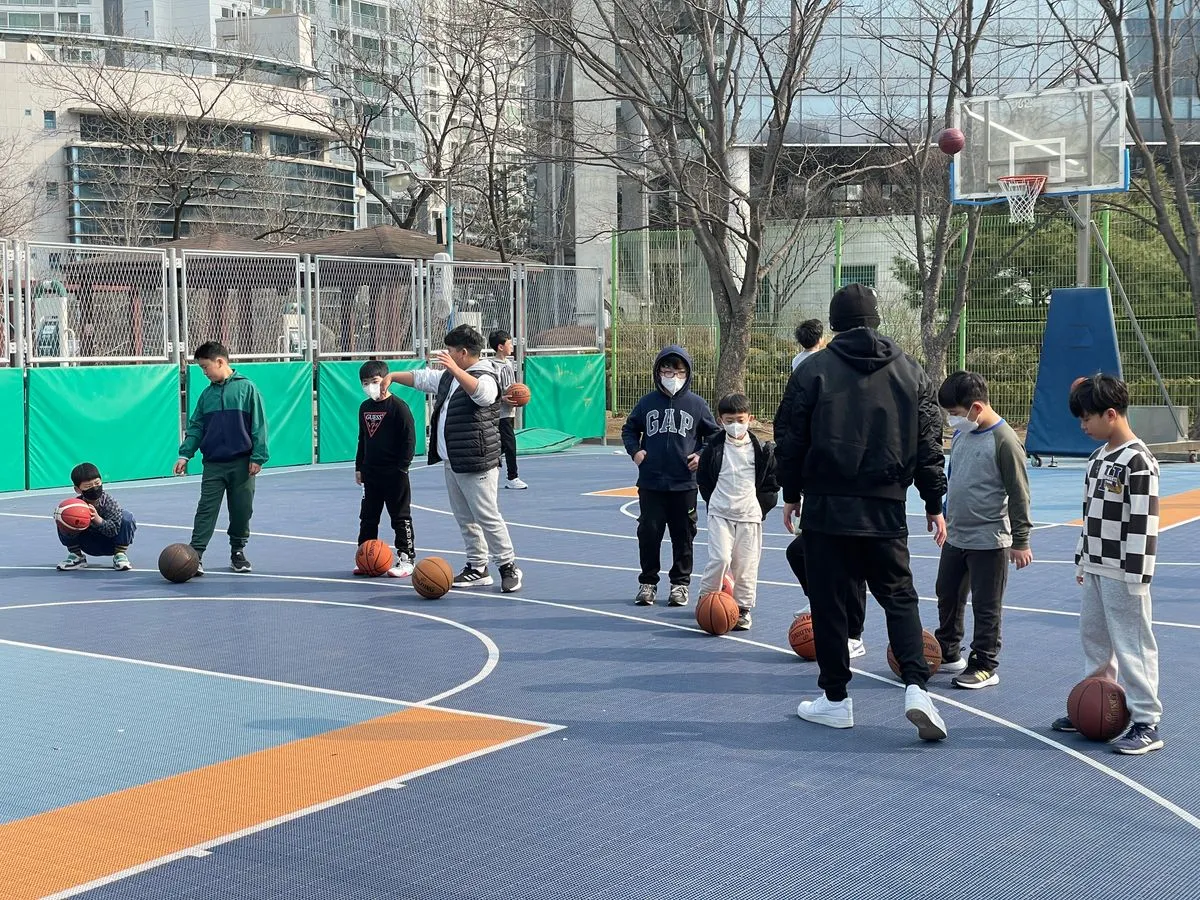 과천교회 그룹 농구 레슨 타이핑바운스 숨고 숨은고수
