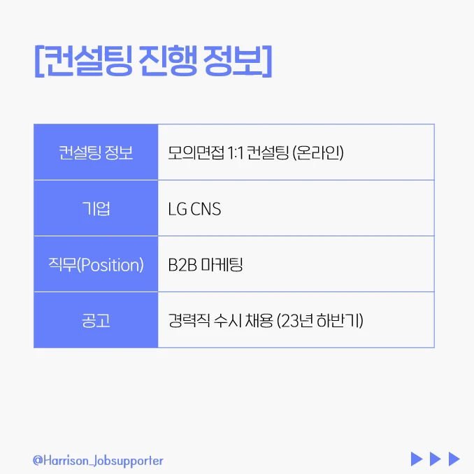 Lg 모의면접 11 컨설팅 해리슨 인사팀장 자소서and면접 컨설팅 ⭐50 숨고 숨은고수