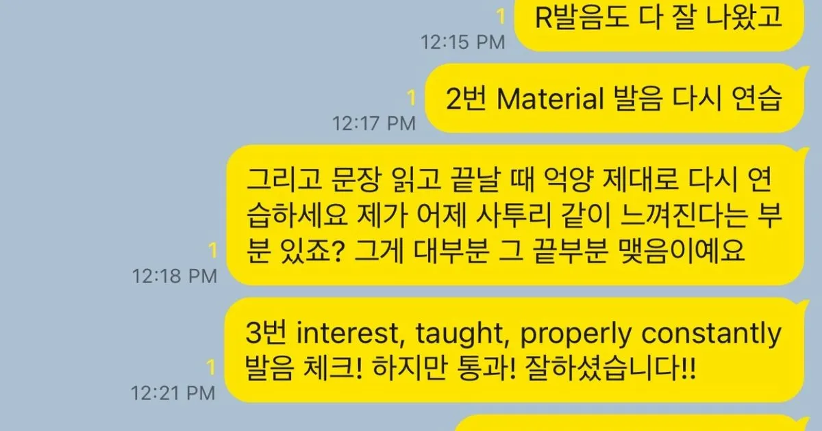 발음 교정 피드백 보라 숨고 숨은고수