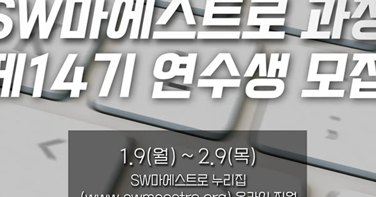 Sw 마에스트로 공기관 모집 영상 김설민 숨고 숨은고수