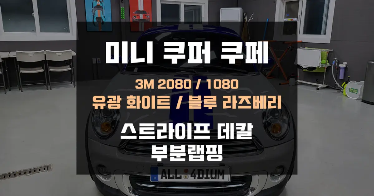 미니 로드스터 상단 전체 데칼 랩핑은 필수 입니다 팀올포디움 랩핑 Ppf 숨고 숨은고수