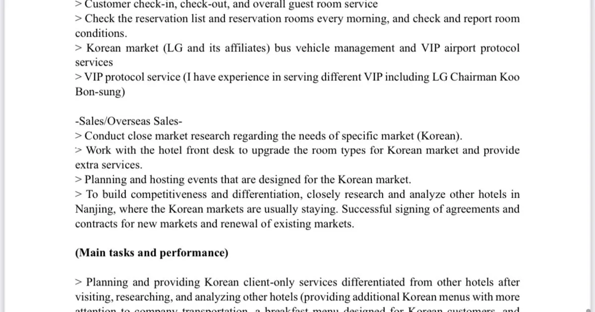 영어 경력기술서 이력서 학술 번역 유민지 숨고 숨은고수