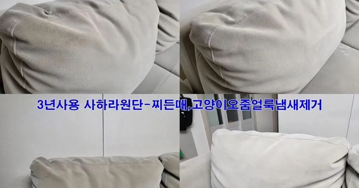 3년사용 사하라원단소파 찌든때고양이털오줌냄새제거 Kbs생생정보 예소클린 대구점 숨고 숨은고수