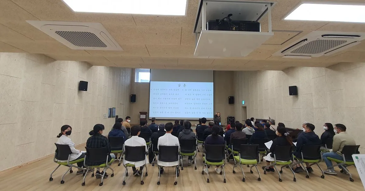 다움병원 강당 영상 음향 설계 시공 한음미디어 숨고 숨은고수