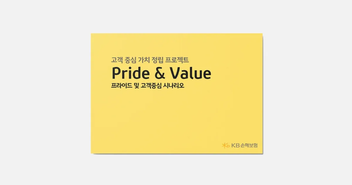 Kb손해보험 고객중심가치 시나리오 주미유기획 숨고 숨은고수