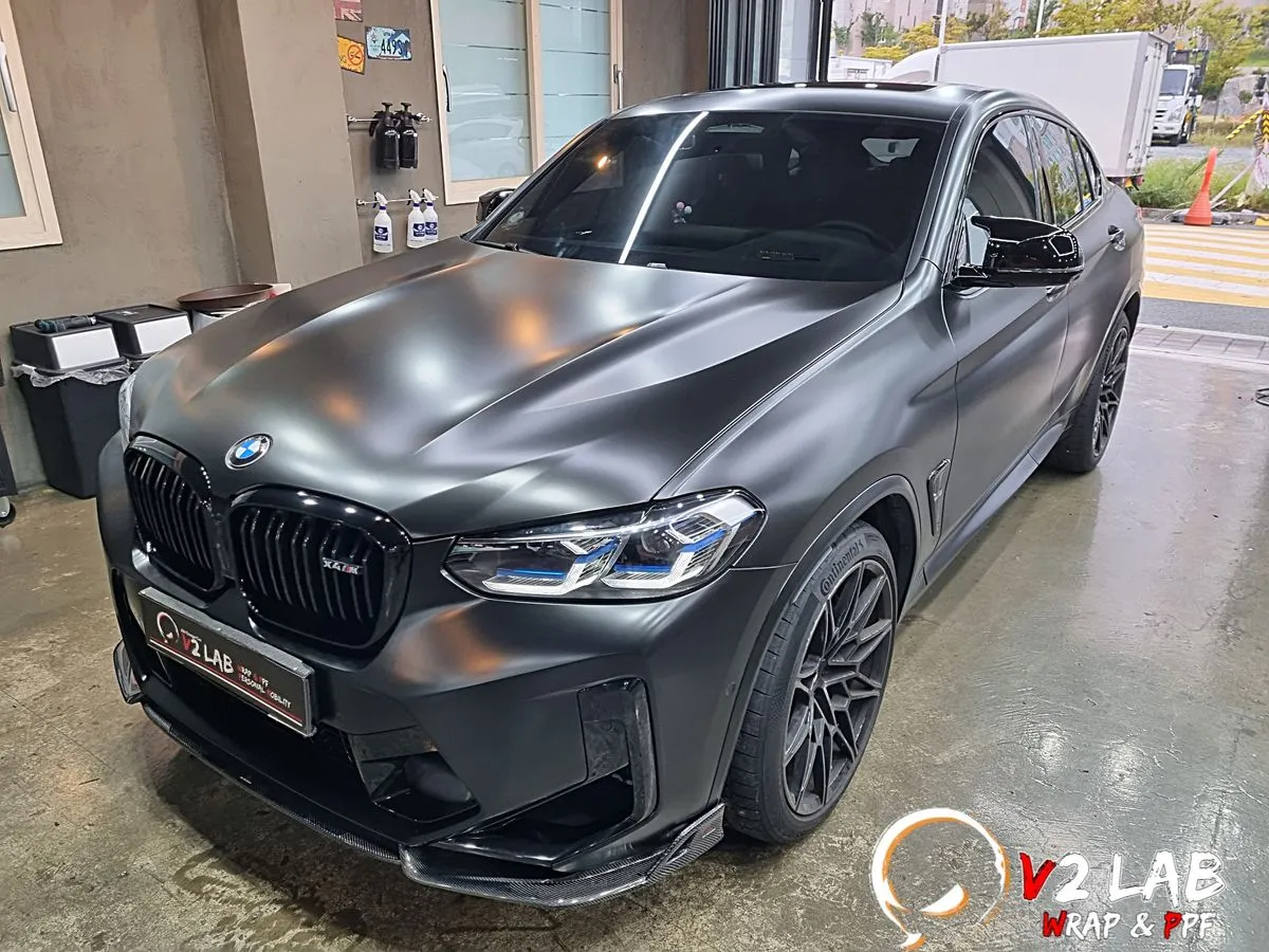 Bmw X4 M 전체 랩핑사틴블랙 V2랩 숨고 숨은고수