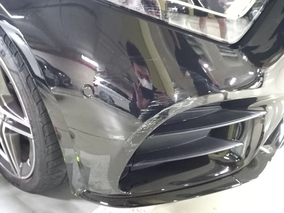 벤츠 Cls300d 앞범퍼수리무도색 흠집제거 카케어포유 숨고 숨은고수