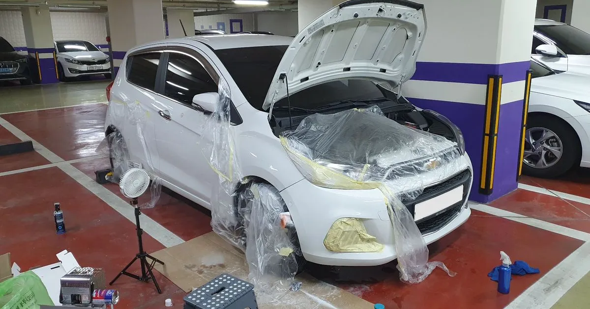 쉐보레 스파크 부분도색 / basement4 - 숨고, 숨은고수