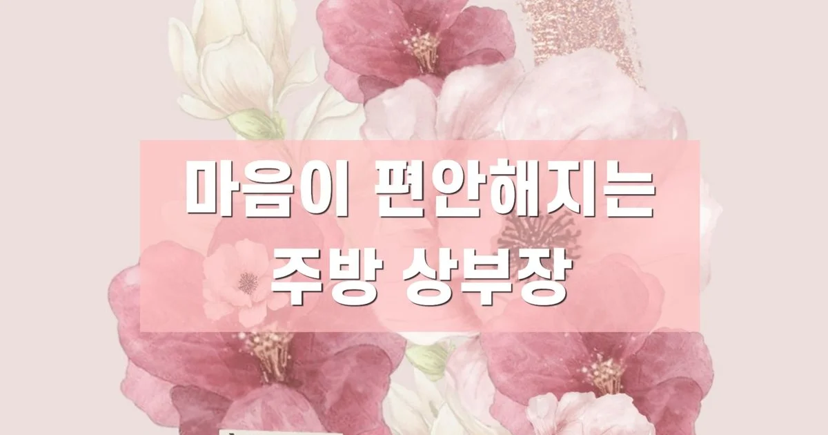 마음이 편안해지는 주방 정리 정리특공대 숨고 숨은고수