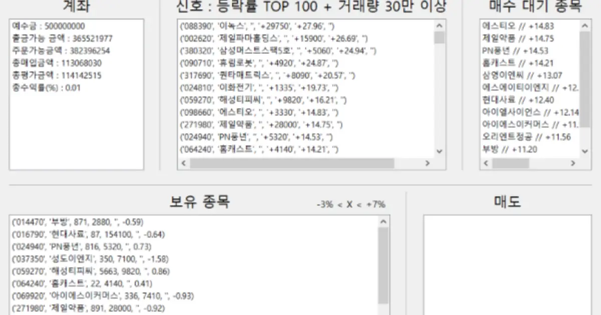 자동매매 프로그램 아임코딩 숨고 숨은고수