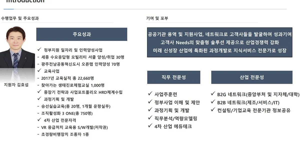 대기업 및 공공기관 서류합격 및 면접전형 포트폴리오 김효섭 숨고 숨은고수