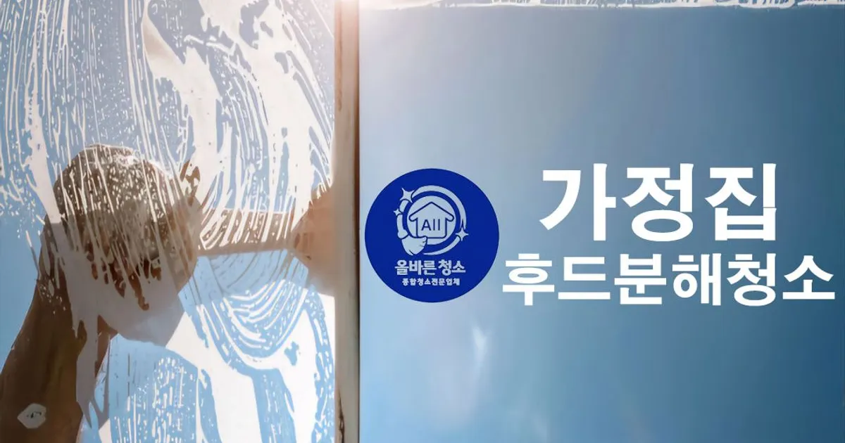 가정집 후드분해청소 올all바른청소대표 박주안 숨고 숨은고수