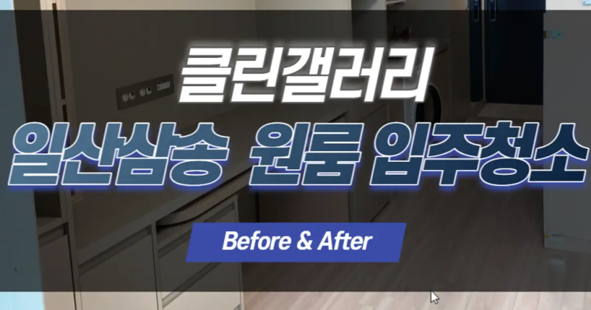 일산 스칸센 입주청소 현장 클린갤러리 숨고 숨은고수