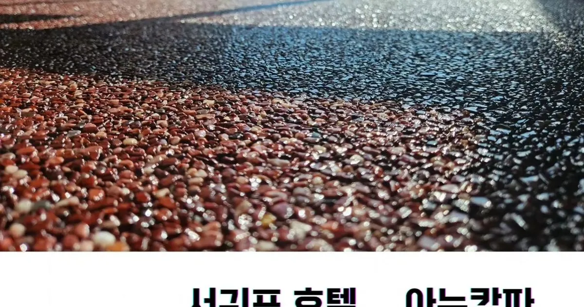 서귀포 호텔 아누캄파 콩자갈 시공다크레드andap베이지 루이스 컴퍼니 숨고 숨은고수