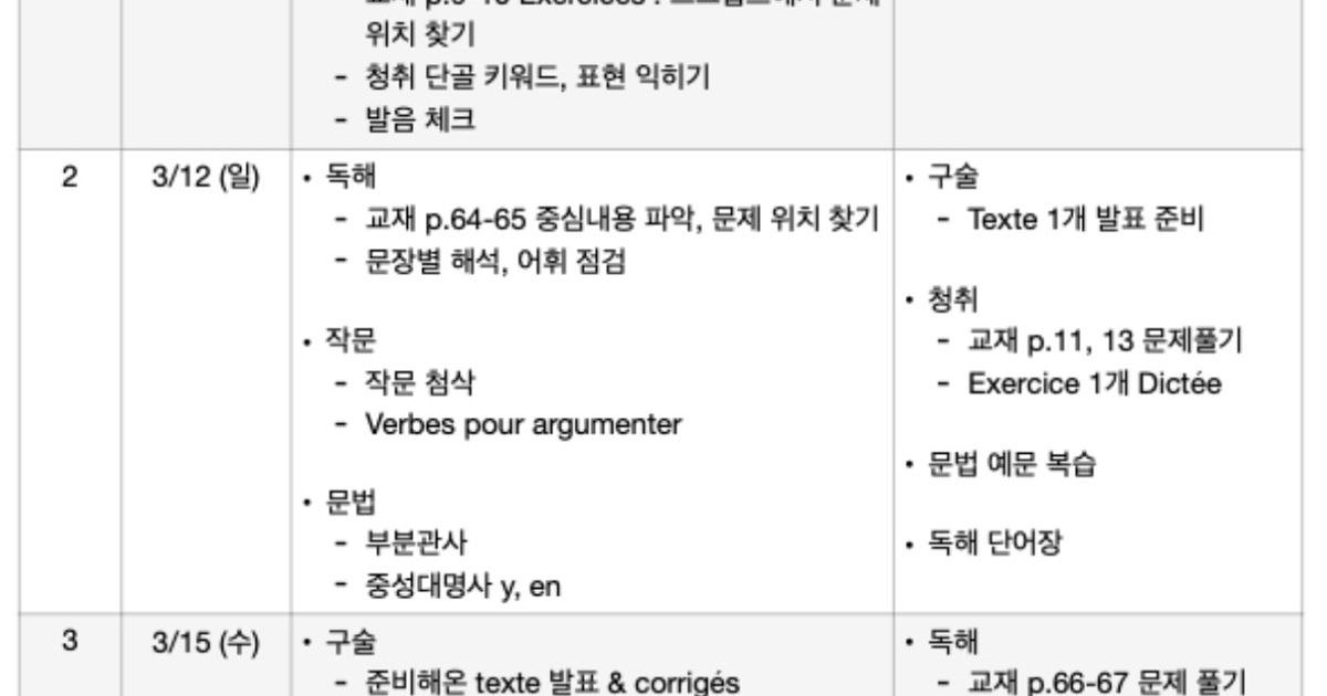 과외 자료 예시 Claire 숨고 숨은고수