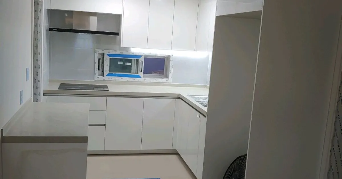ㄱ자주방 하부 가전기기장 입니다 시공 전후 입니다 에넥스 이용비 숨고 숨은고수