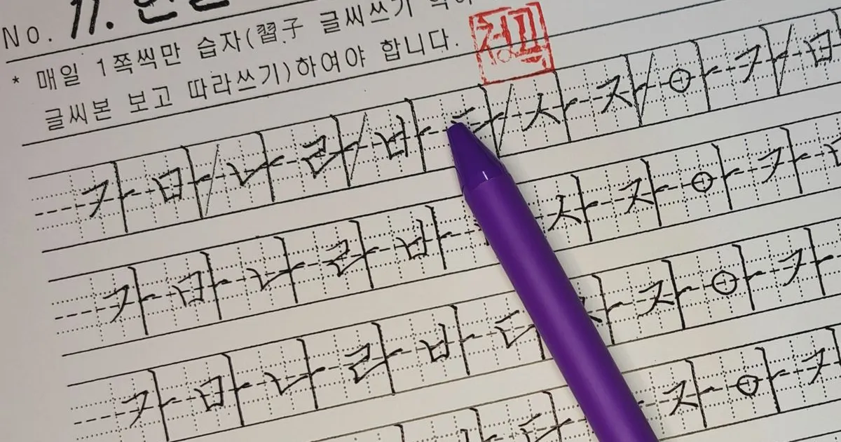 글씨교정 강기선 숨고 숨은고수