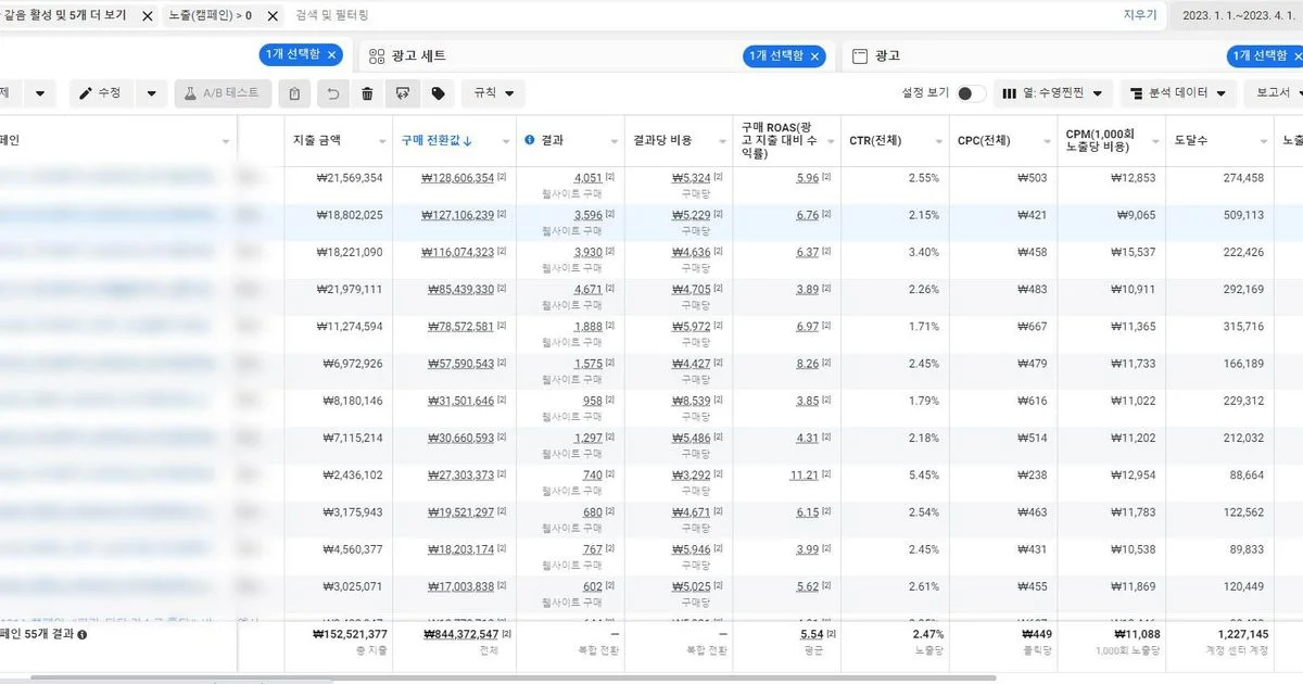 페이스북 성과 수영 숨고 숨은고수