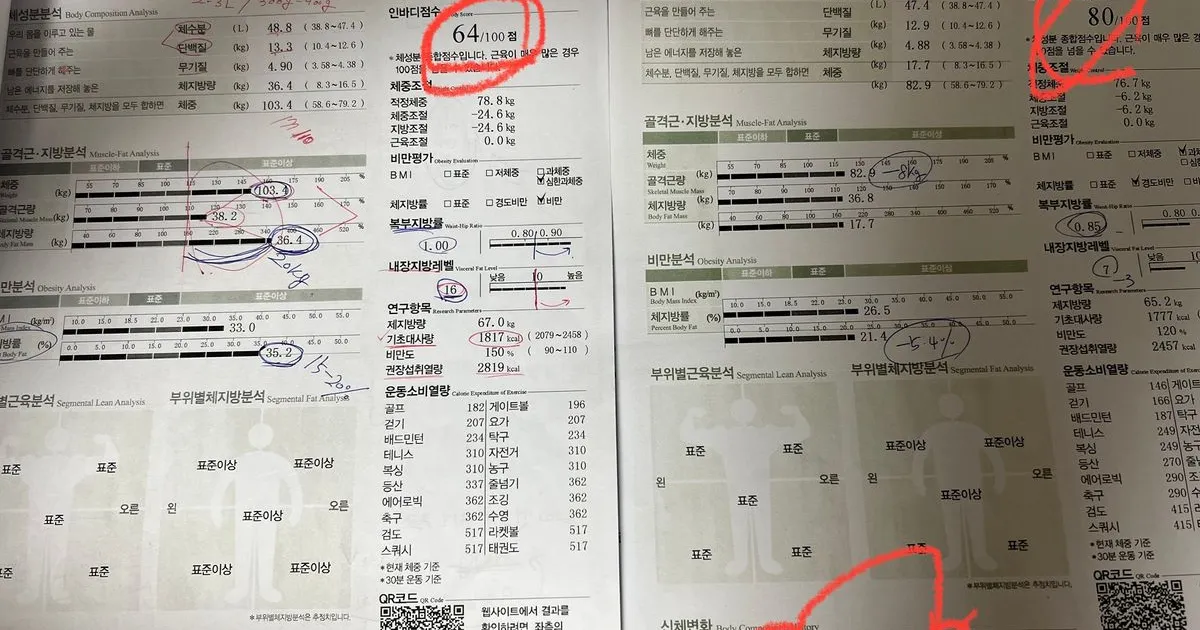 인바디 비포and애프터 조준범 숨고 숨은고수