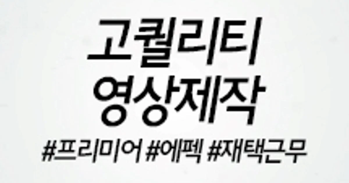 현직 근무 경험 많은 영상편집자 입니다 박찬미 숨고 숨은고수